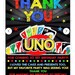 UNO BIRTHDAY THEME Invitation & Thank You Combo Delivered Fully ...