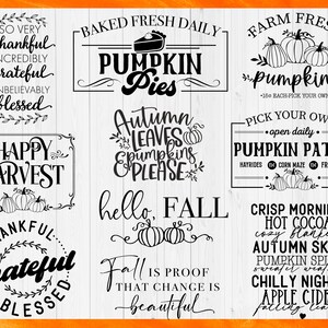 Fall Sign Svg Bundle, Rustic Fall Svg Signs, Thanksgiving Sign Svg ...