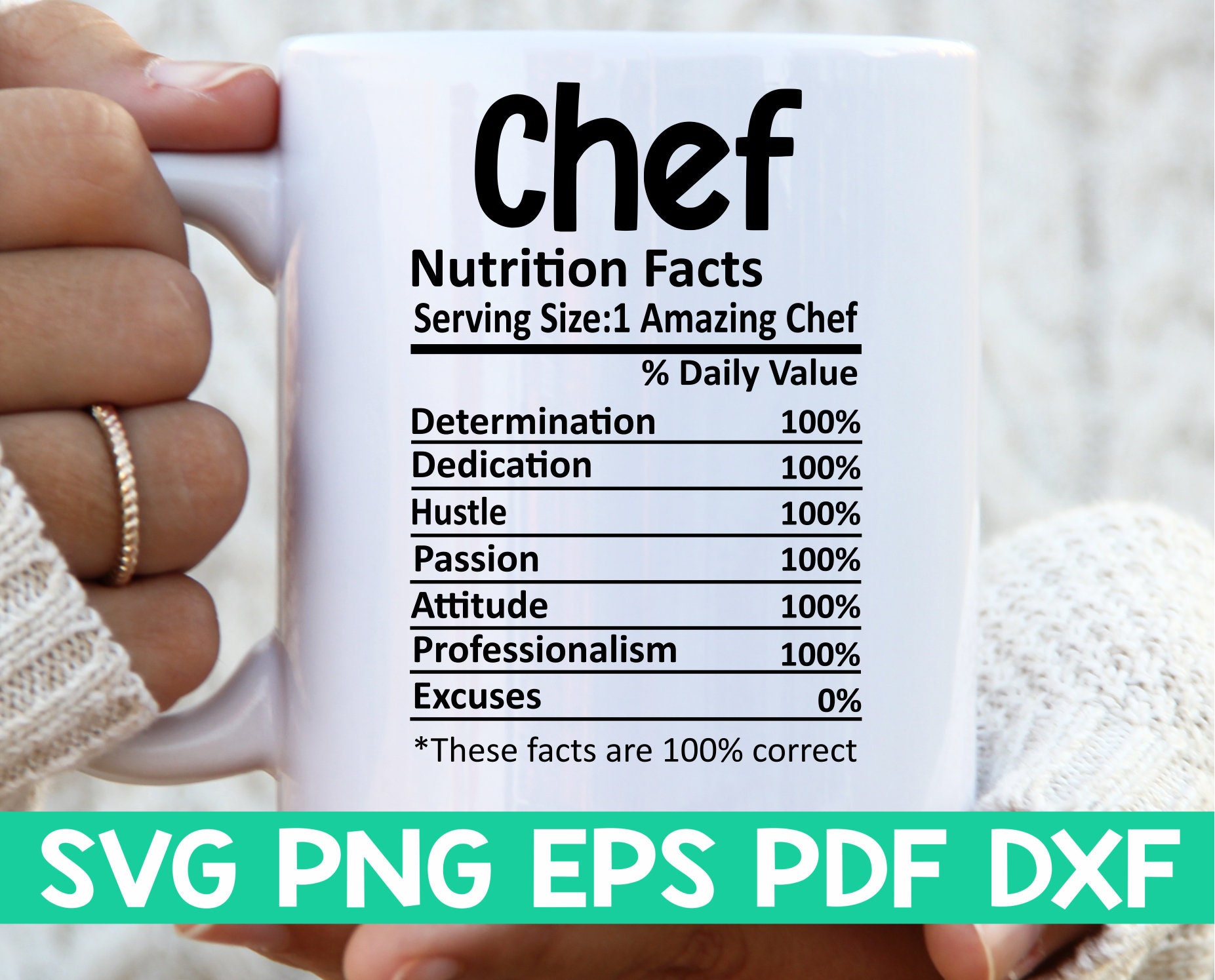 Chef Nutrition Facts Svg,chef Nutritional Facts Svg,chef Shirt Svg,gift ...