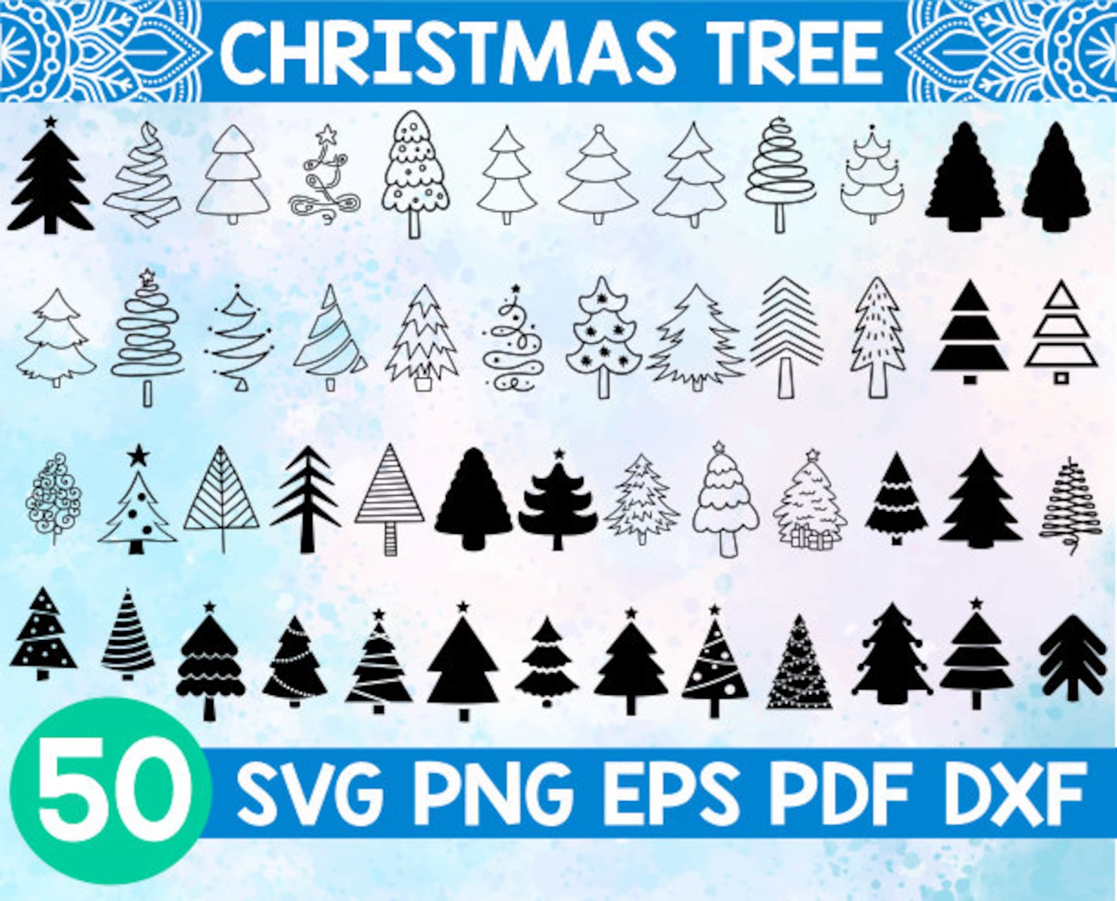 Christmas Tree Svgchristmas Tree Svg Files for - Etsy