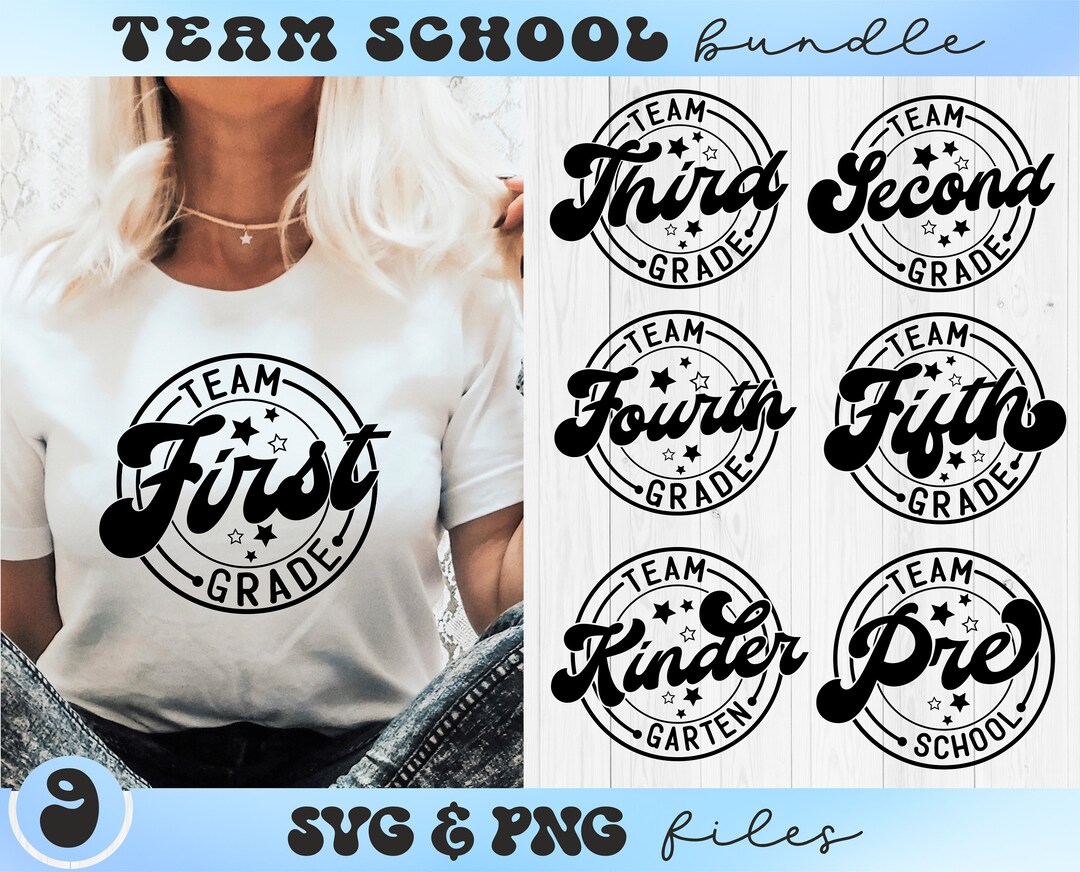 Team Grade SVG Bundle, Back to School Svg, School Grades Svg, Team ...