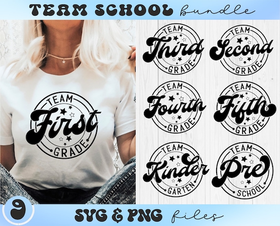 Team Grade SVG Bundle Back to School Svg School Grades Svg - Etsy