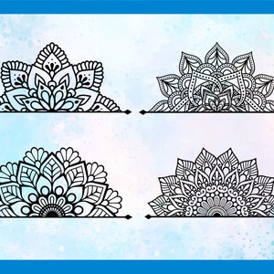 Half Mandala Svg,monogram Mandala Svg Files for Cricut,mandala Monogram ...