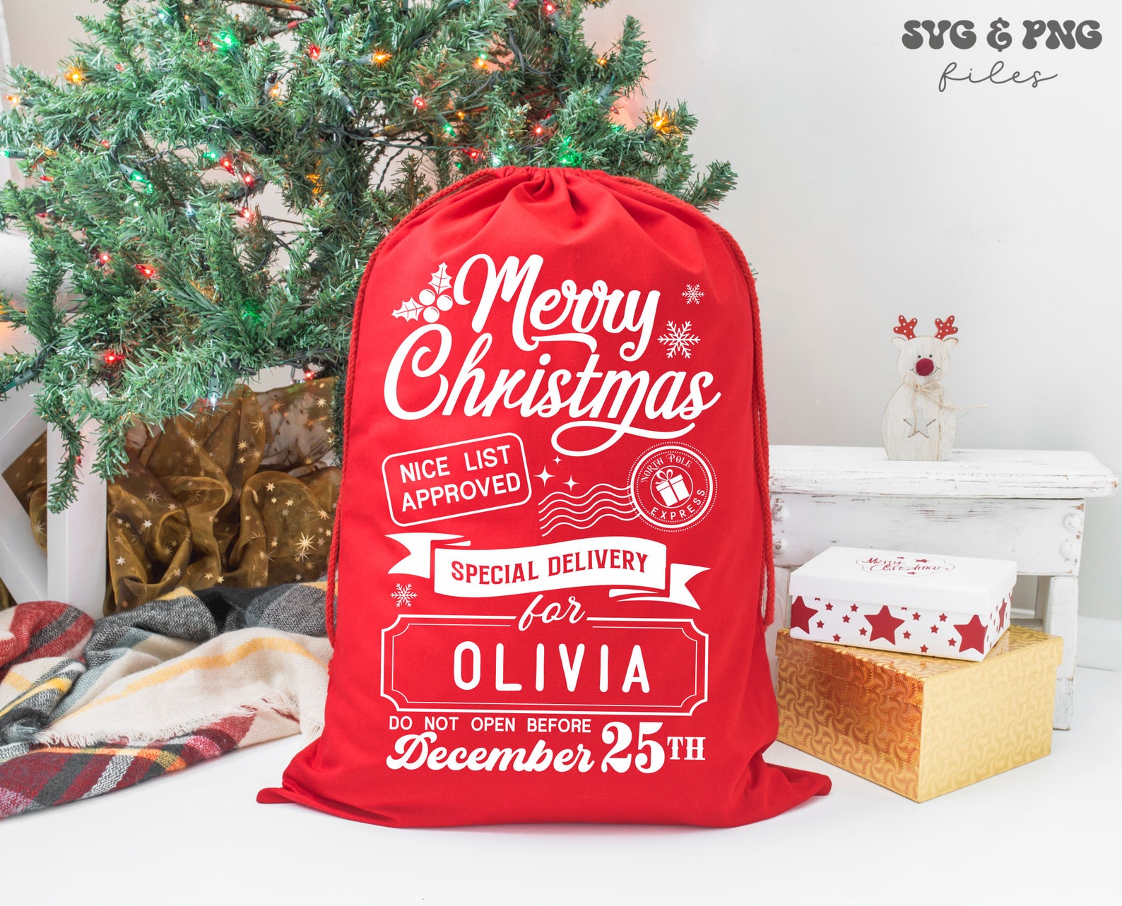 Santa Sack Svg Bundle, Christmas Santa Sack Svg, Santa Sack Png, Gift ...