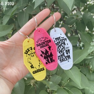 Halloween Motel Keychain SVG Bundle, Funny Halloween Keychain Svg ...