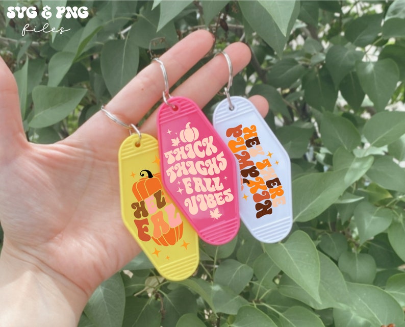 Fall Motel Keychain SVG Bundle, Autumn Motel Keychain Svg, Thanksgiving ...