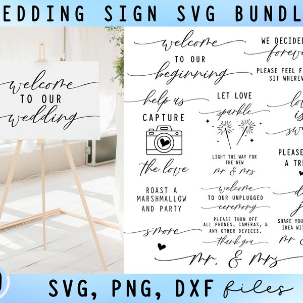 Wedding Sign Svg - Etsy