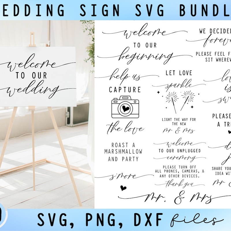 Wedding Sign Svg - Etsy