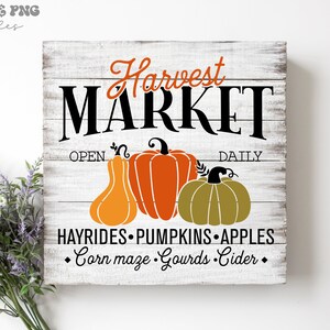 Fall Market Sign SVG Bundle, Farmers Market Svg, Autumn Rustic Sign Svg ...