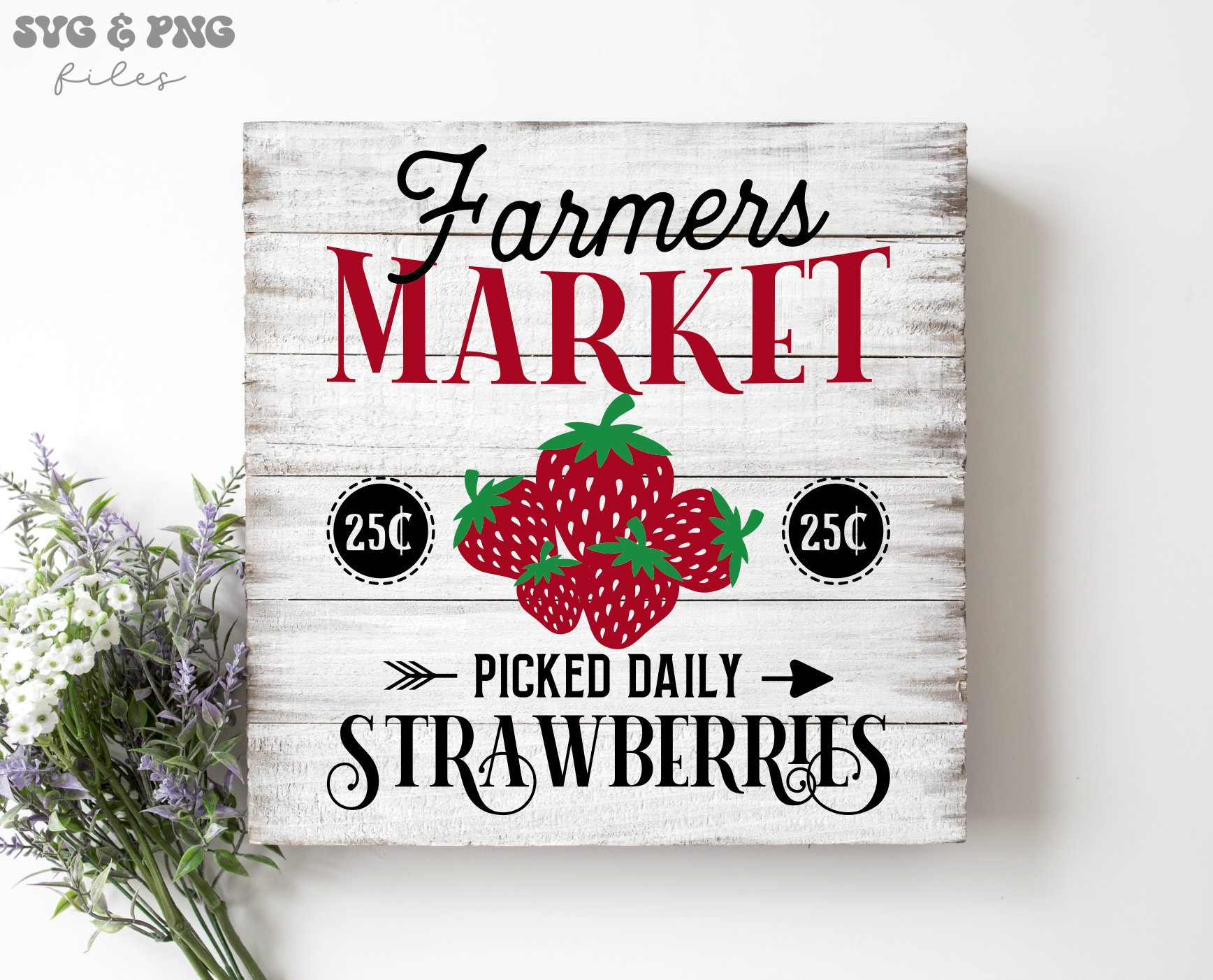 Strawberry Sign Svg Bundle, Farm Fresh Strawberries Svg, Farmhouse ...