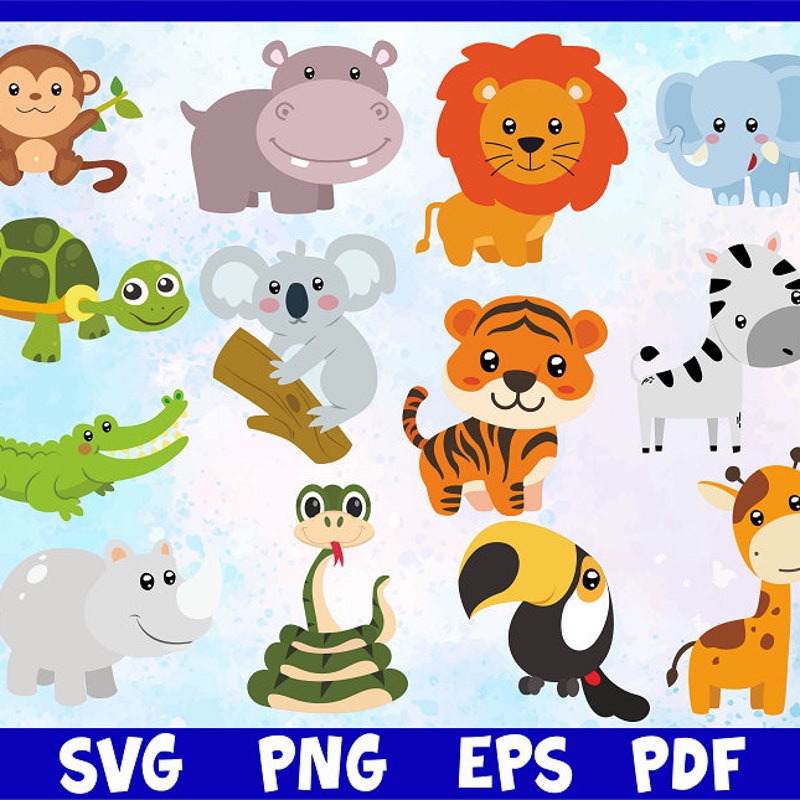 Jungle Animals Svg - Etsy