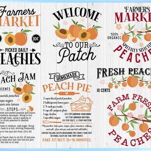 Peach Sign SVG Bundle, Peach Quote Svg Set, Just Peachy Svg, Fresh ...