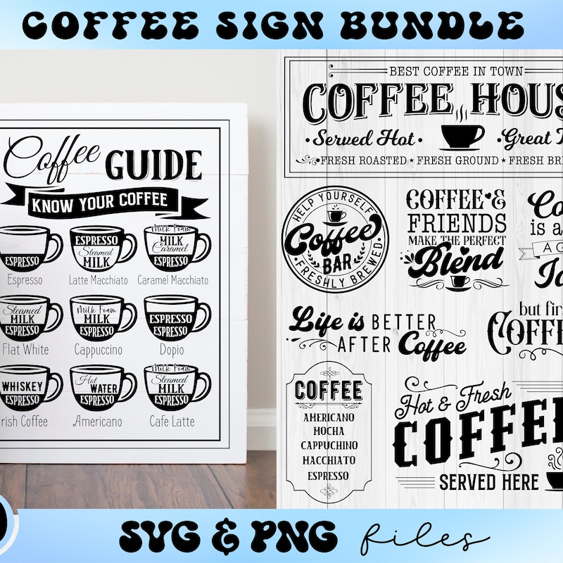 Coffee Sign Svg - Etsy