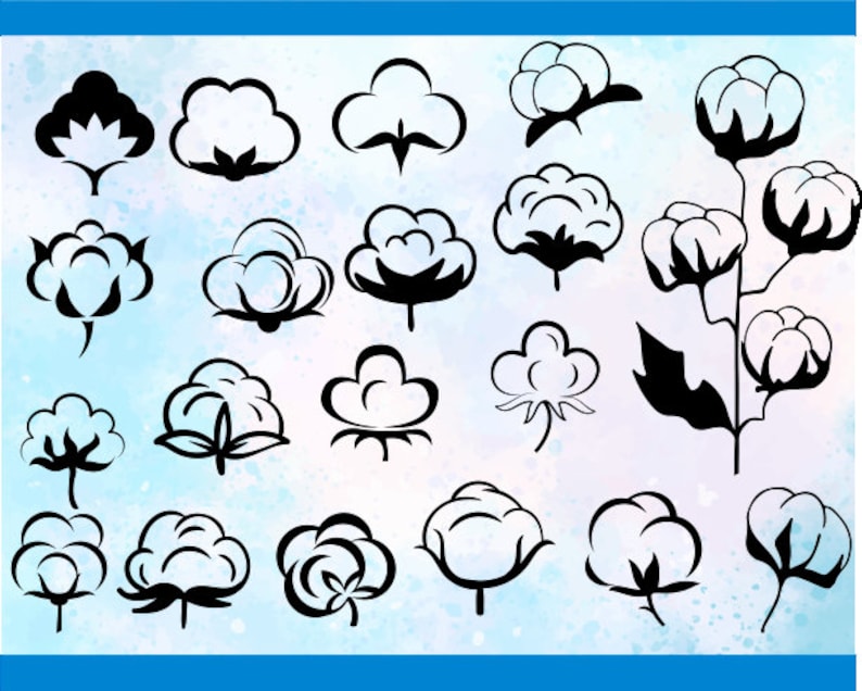 Cotton Svgcotton Svg Files for Cricutcotton Silhouette - Etsy Ireland
