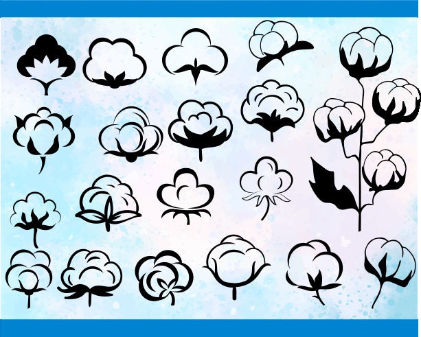 Cotton Svgcotton Svg Files for Cricutcotton Silhouette - Etsy