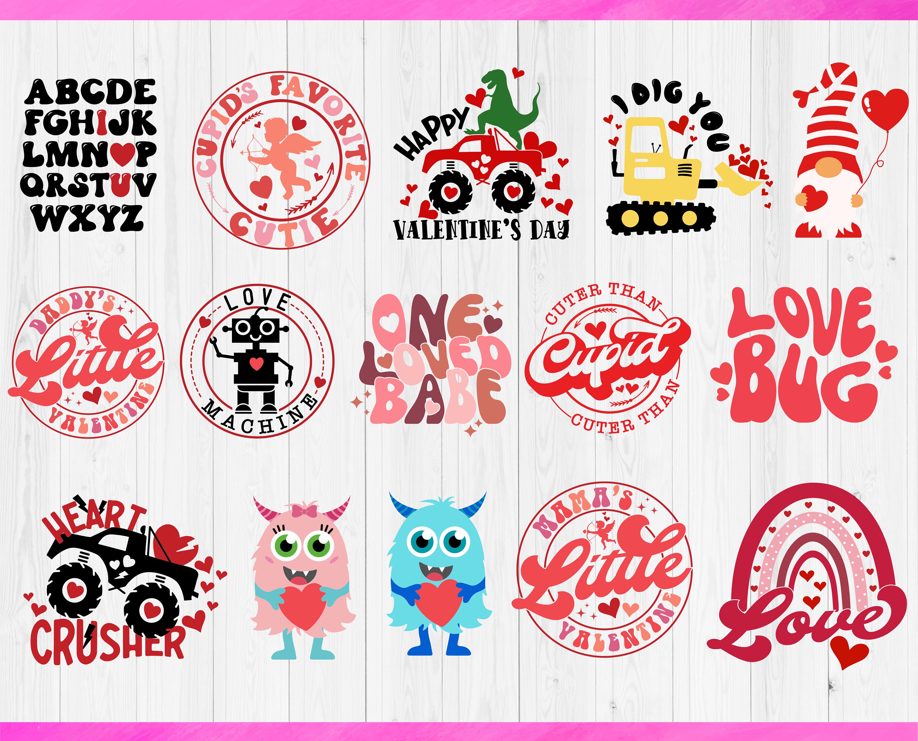 Kids Valentine Svg Bundle Kids Valentine's Day Svg - Etsy