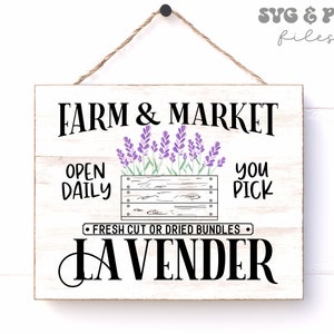 Lavender Sign SVG Bundle, Farmhouse Festival Svg, Summer Sign SVG, Farm ...