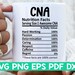CNA Nutrition Facts Svg,cna Nutritional Facts Svg,cna Shirt Svg,gift ...