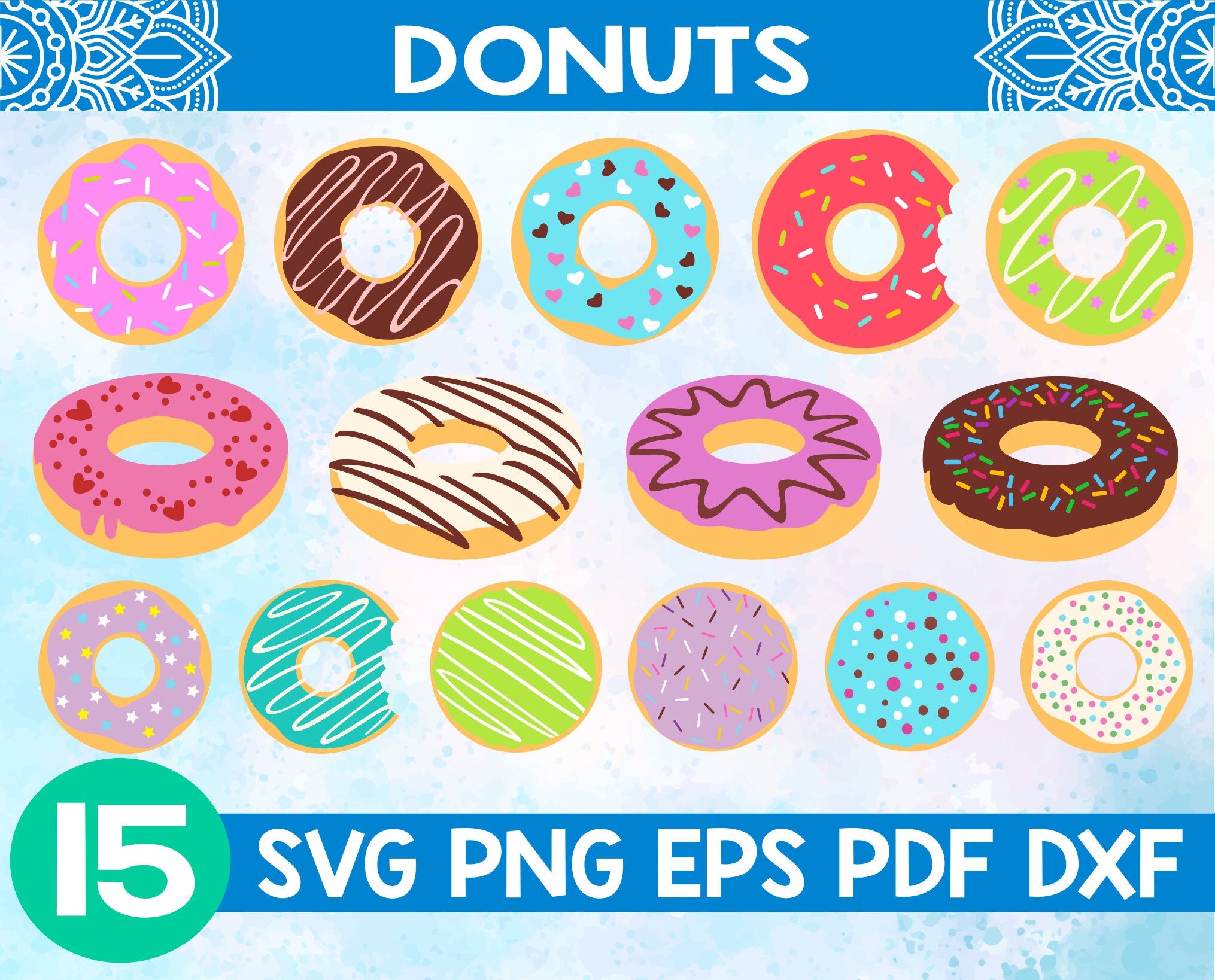 Donuts svgDonuts svg files for cricutDonut silhouetteDonut | Etsy