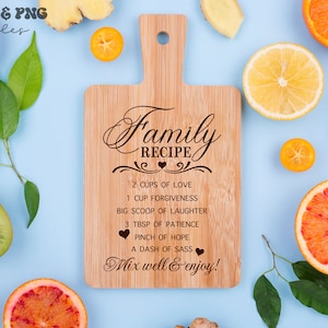 Family Recipe SVG Bundle, Cutting Board Svg, Recipe for Love Svg ...