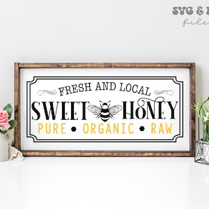 Honey Sign SVG Bundle, Farmhouse Sign Svg, Farm Fresh Honey Svg, Bumble ...