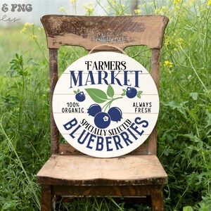 Blueberry Sign SVG Bundle, Farm Fresh Blueberries Svg, Local Blueberry ...