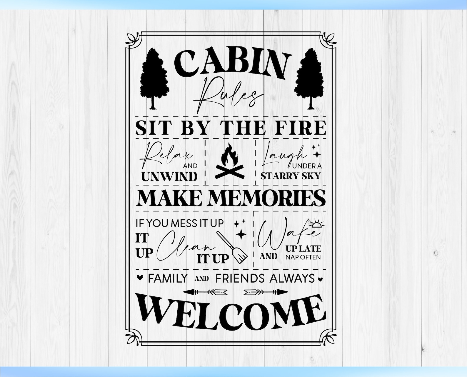 Cabin Rules Svgrustic Sign Svgwelcome to Our Cabin Svgcabin - Etsy