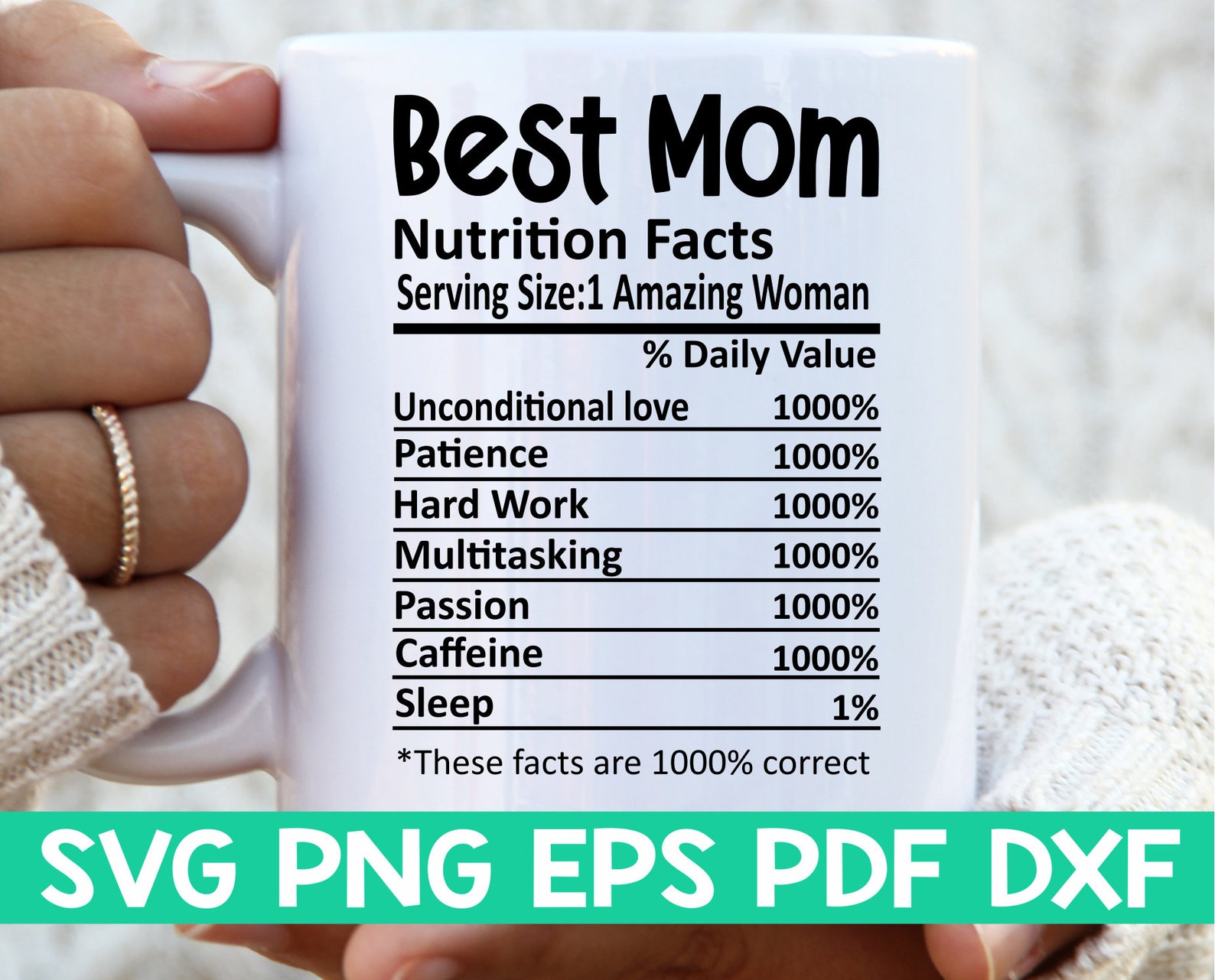 Best Mom Nutrition Facts Svgbest Mom Nutritional Facts | Etsy