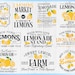 Lemon Sign SVG Bundle, Lemonade Stand Sign Svg, Fresh Lemons Svg ...