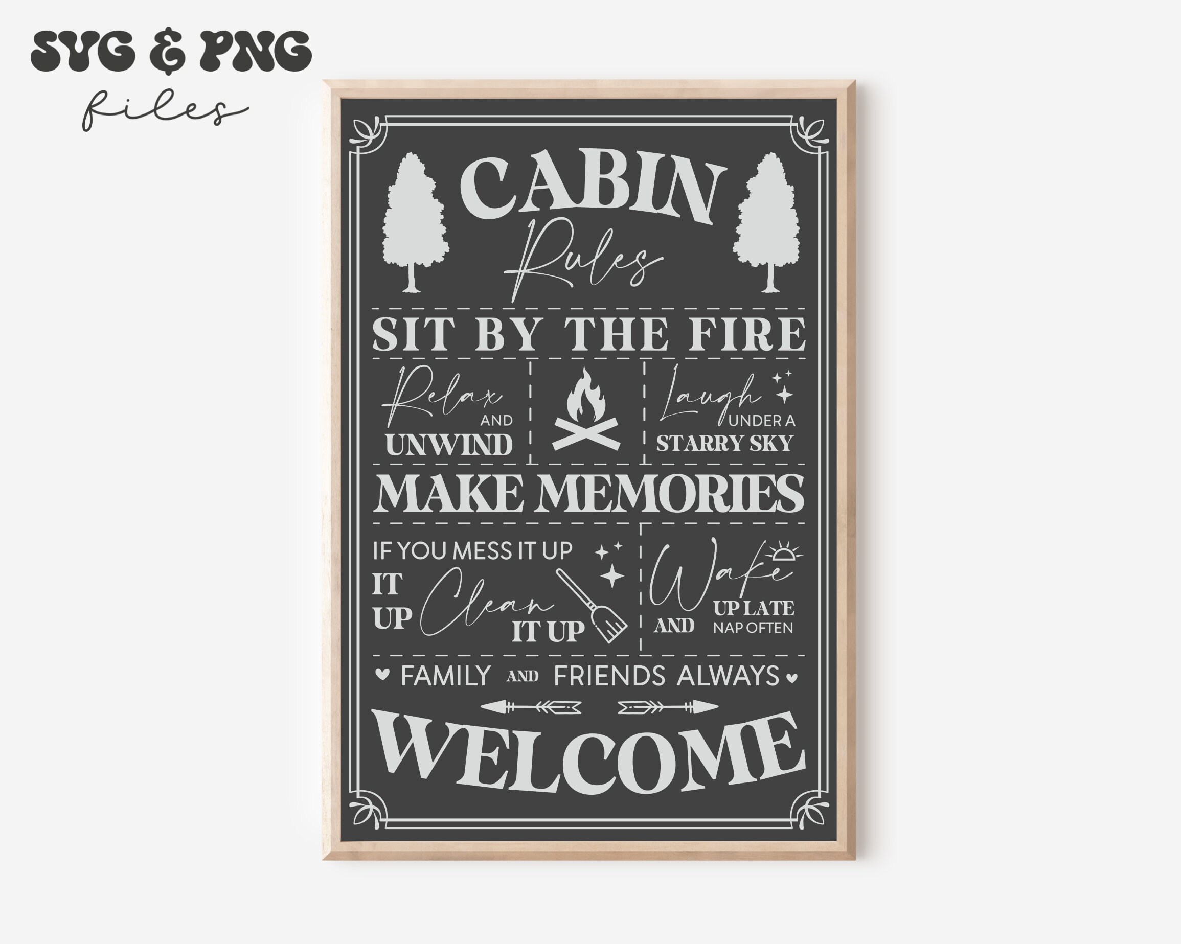 Cabin Rules Svgrustic Sign Svgwelcome to Our Cabin Svgcabin - Etsy