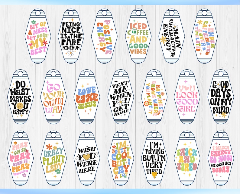 Motel Keychain SVG Bundle, Motivational Motel Keychain Svg ...
