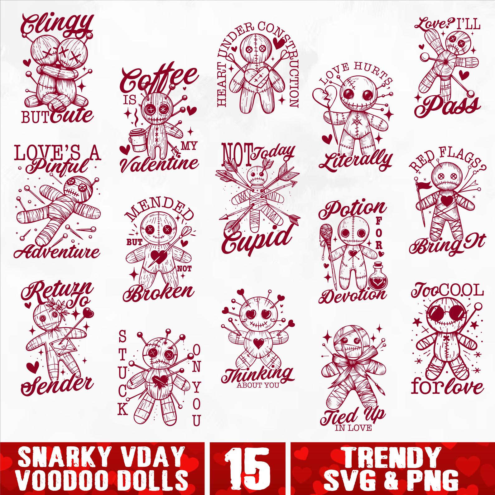 Snarky Voodoo Doll SVG Bundle, Funny Valentine’s Day Svg, Sassy Voodoo ...