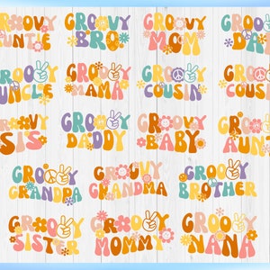 Groovy Family SVG Bundle Retro Family Svg Groovy Birthday - Etsy