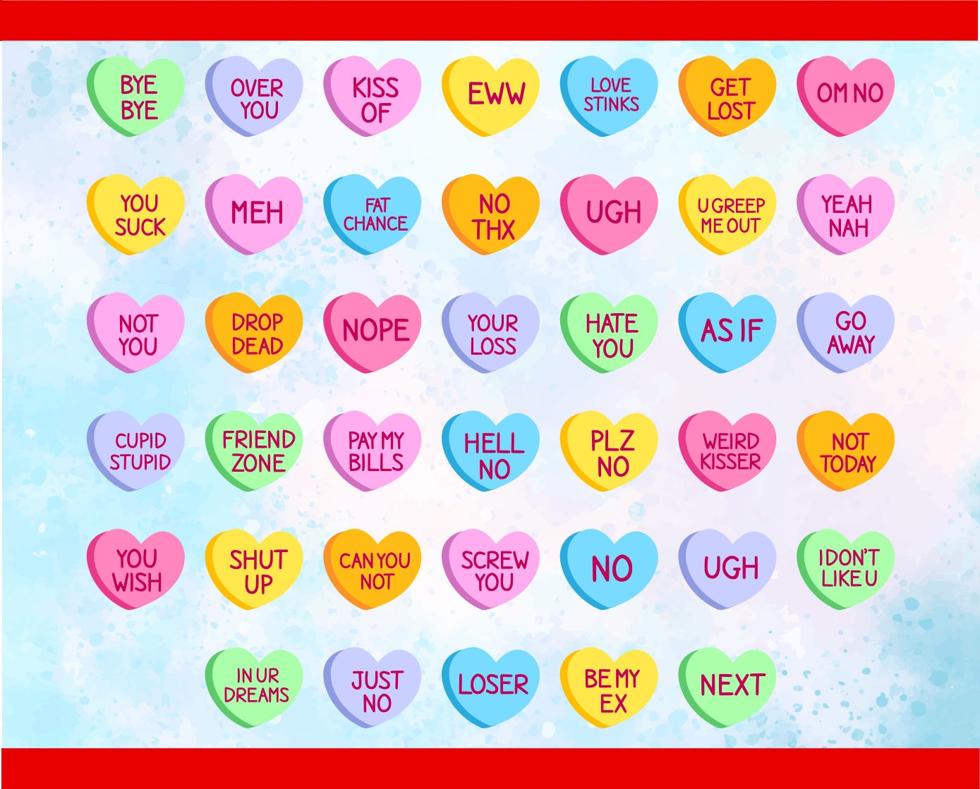 Conversation Hearts Sayings