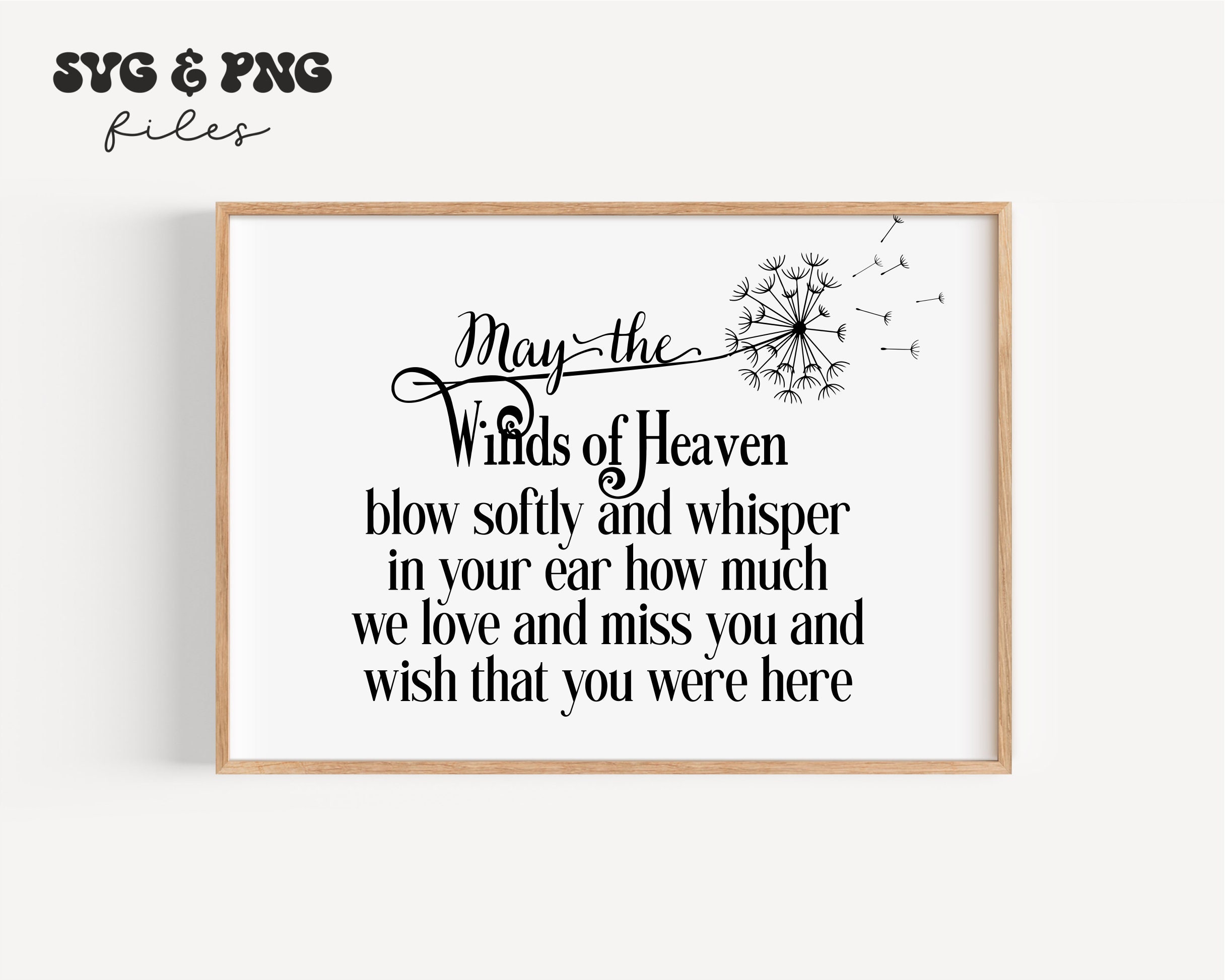May the Winds of Heaven Blow Softly Svgin Loving Memory - Etsy Hong Kong