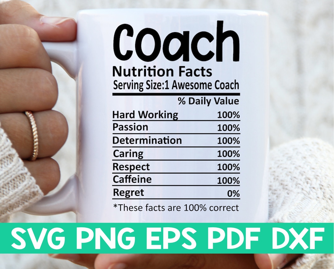 Coach Nutrition Facts Svg,coach Nutritional Facts Svg,coach Shirt Svg ...