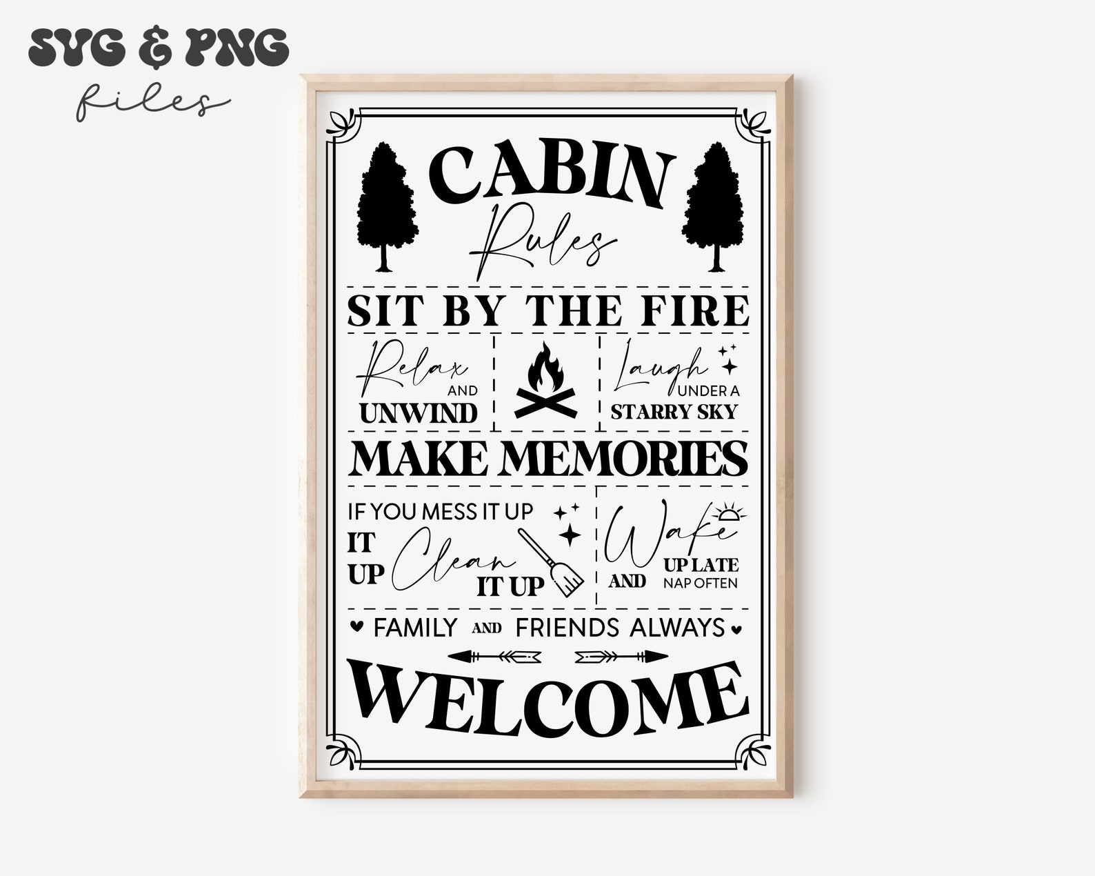 Cabin Rules Svgrustic Sign Svgwelcome to Our Cabin Svgcabin - Etsy