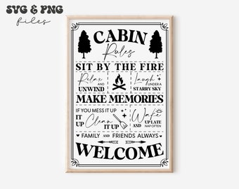 Cabin Rules - Etsy