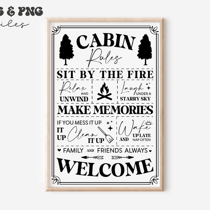 Cabin Rules - Etsy