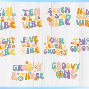 Groovy Family SVG Bundle, Retro Family Svg, Groovy Birthday Svg ...