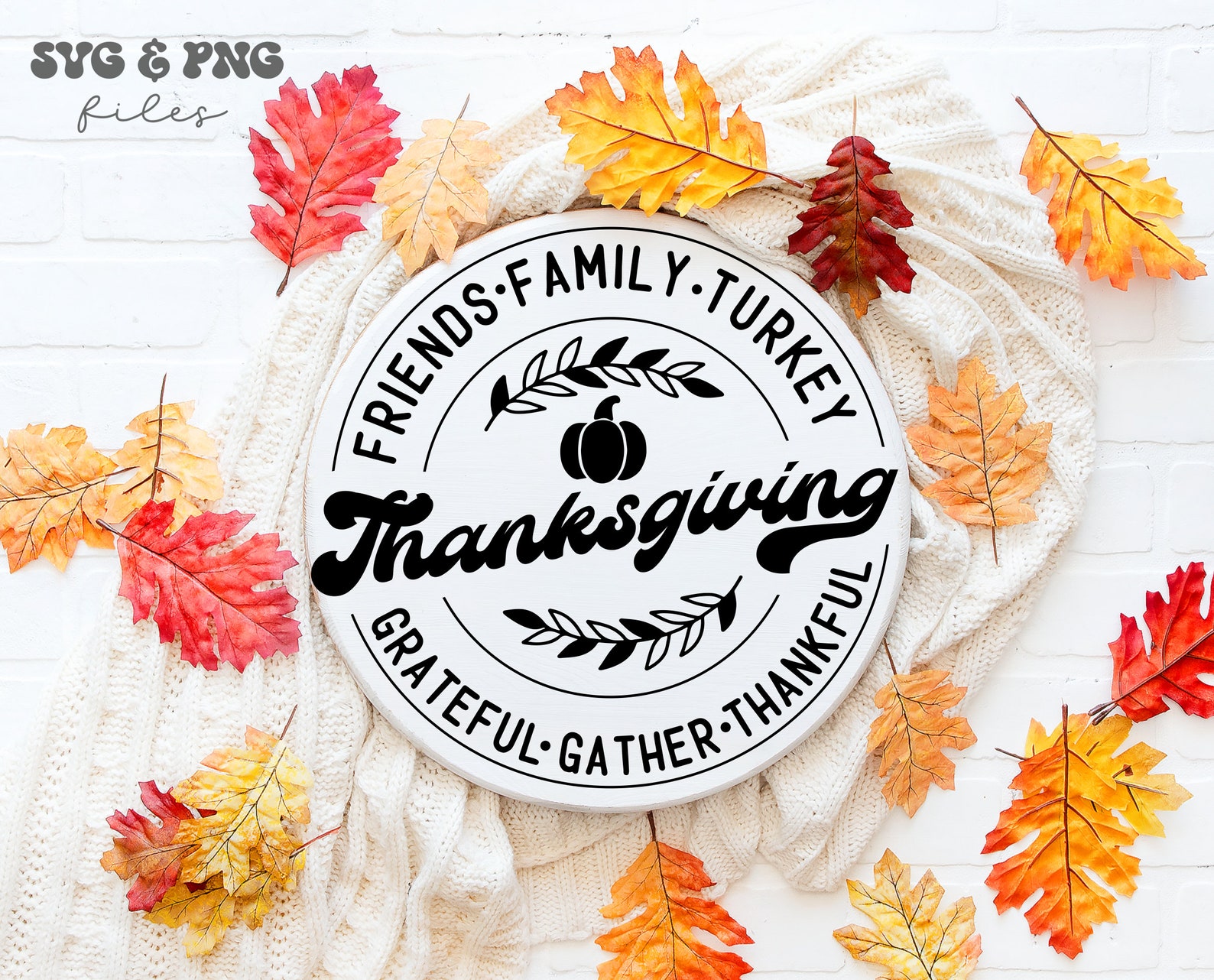 Fall Round Sign Svg Bundle, Thanksgiving Round Door Hanger Svg, Autumn ...