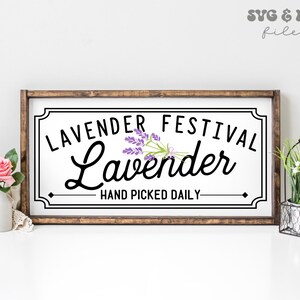 Lavender Sign SVG Bundle, Farmhouse Festival Svg, Summer Sign SVG, Farm ...