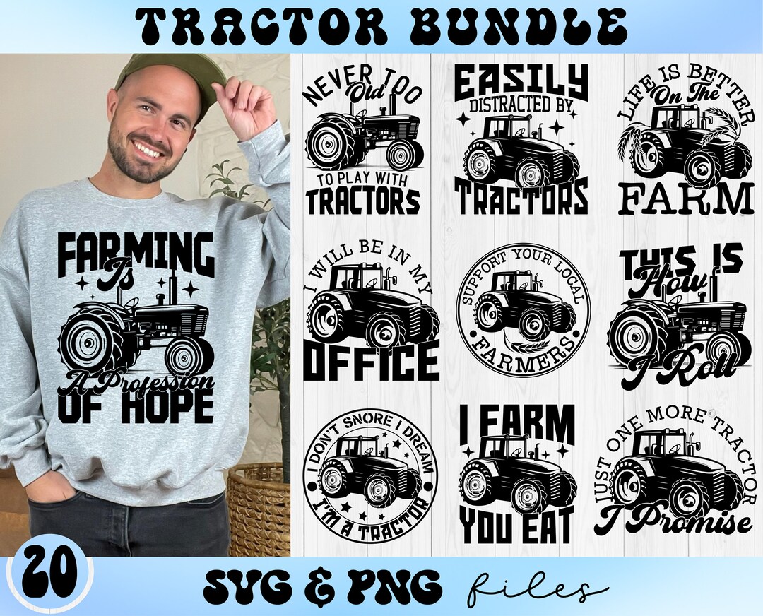 Tractor SVG Bundle, Tractor Lover Svg, Farmer Shirt Svg, Support Your ...
