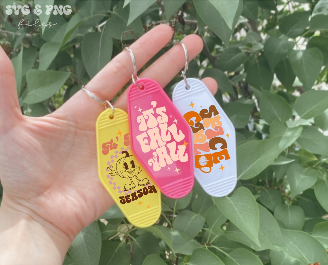 Fall Motel Keychain SVG Bundle, Autumn Motel Keychain Svg, Thanksgiving ...
