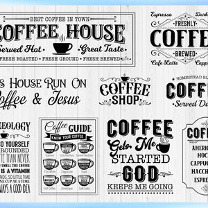 Coffee Sign SVG Bundle, Farmhouse Sign Svg, Coffee Sign for Kitchen Svg ...