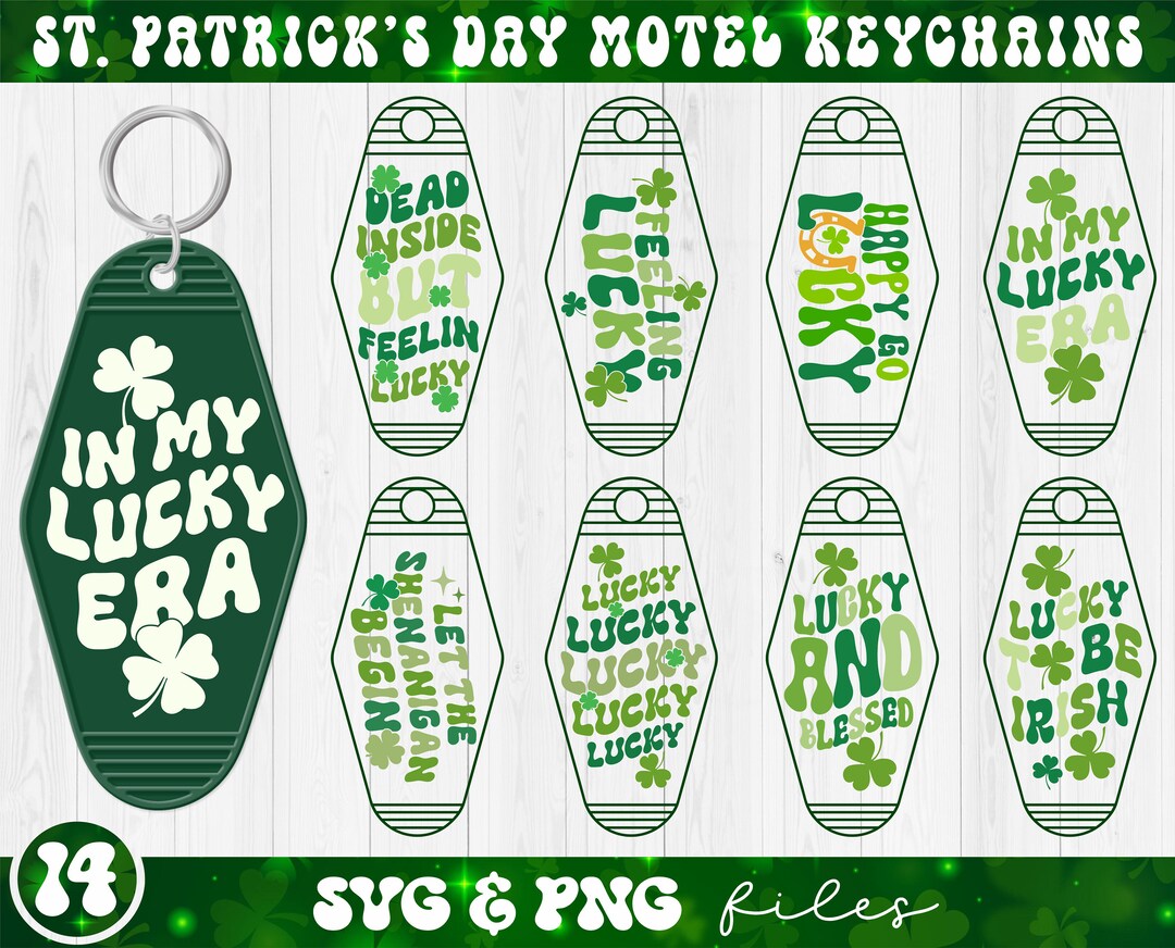 St Patrick's Day Motel Keychain SVG Bundle, Patricks Motel Keychain Svg ...