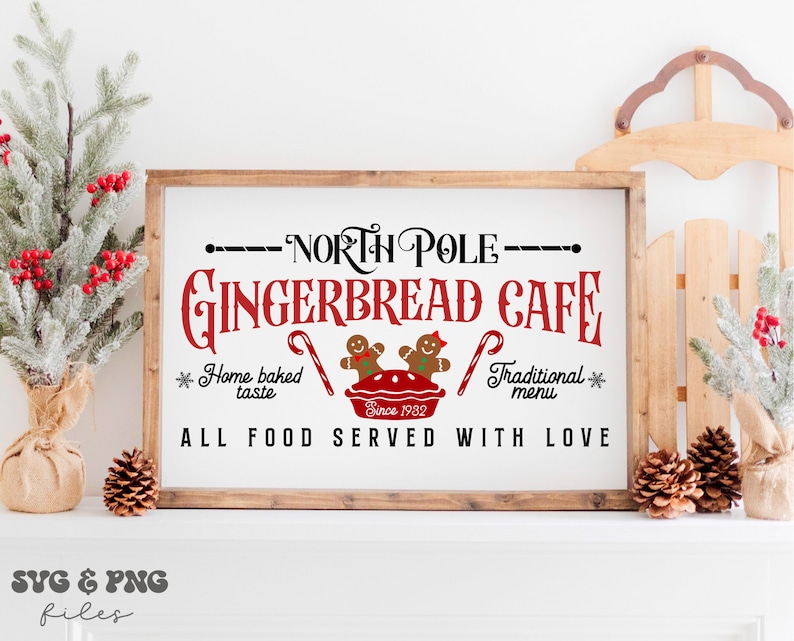 Gingerbread Svg Bundle Christmas Gingerbread Sign Svg - Etsy