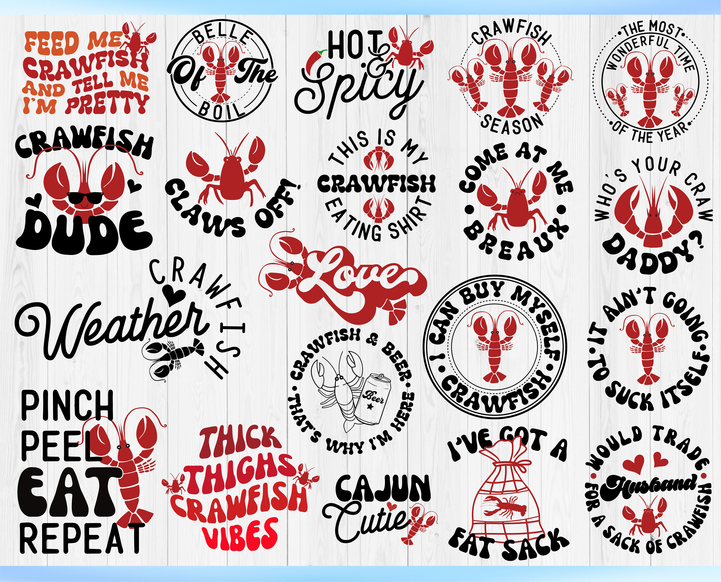 Crawfish SVG Bundle Crawfish Boil Svg Crawfish Shirt Svg - Etsy Canada