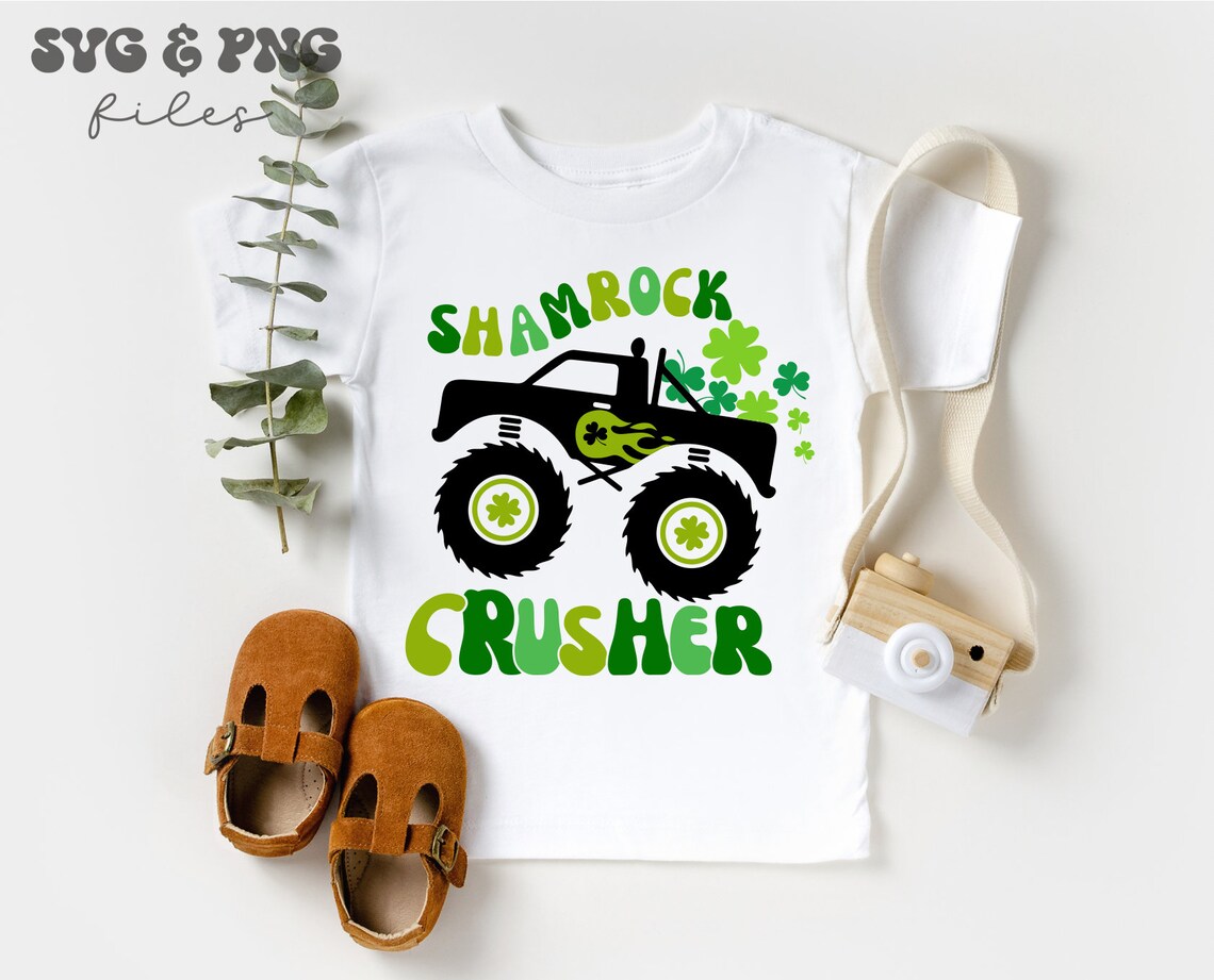 Shamrock Crusher Svg, Boys St Patricks Day Svg, Kids Shirt Svg, Boy ...