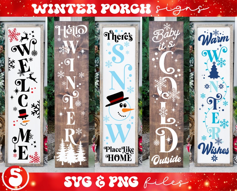 Winter Porch Sign Svg Bundle Winter Porch Sign Svg Winter - Etsy Canada